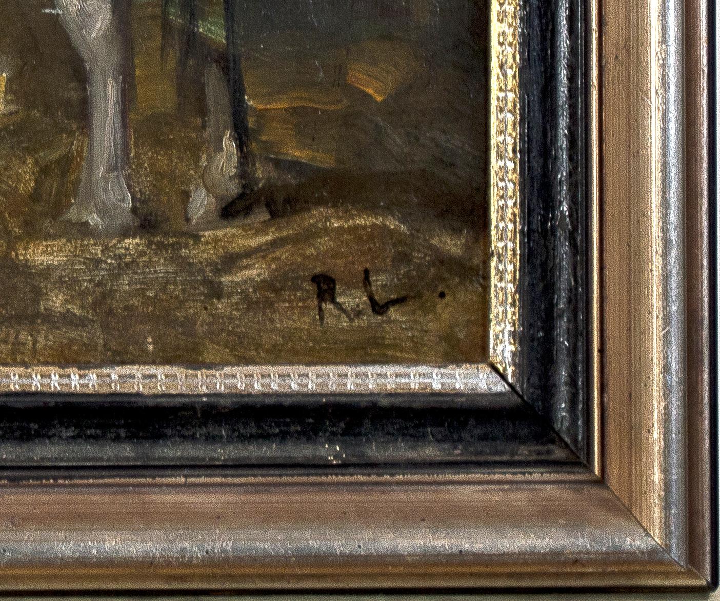 Richard Lorenz - 'Two Horses, and Landscape' original oil painting by ...