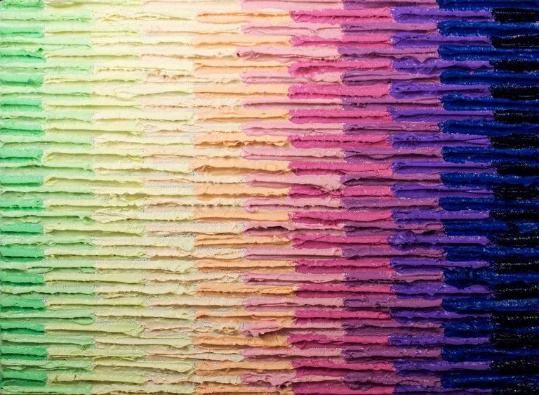 Daniel Klewer - 'Plum Gold Green,' original oil painting signed by ...