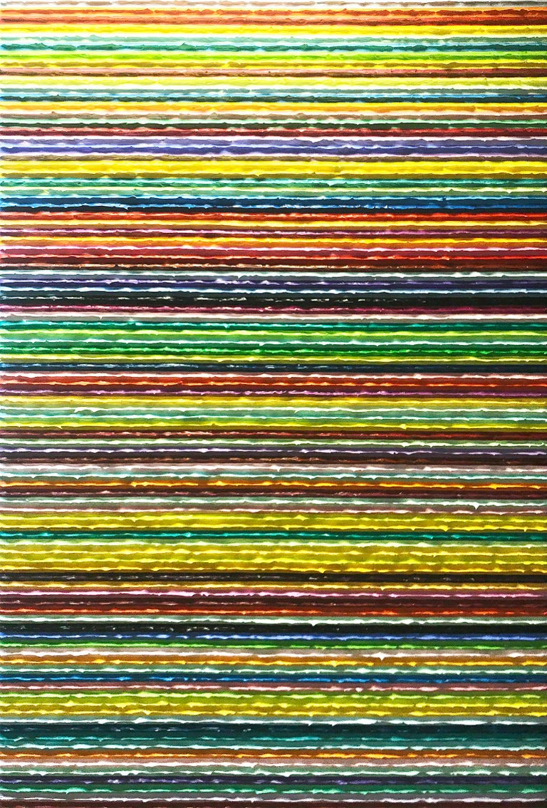 Daniel Klewer - 'Pineapple Pearl Pistachio,' original acrylic painting ...