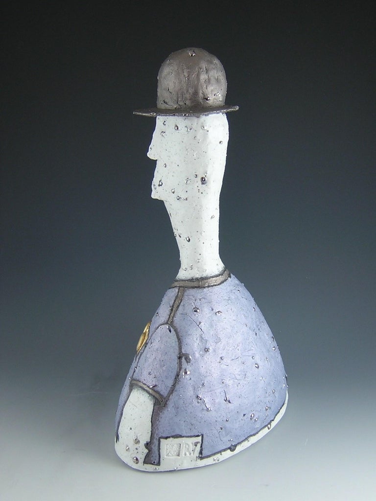 Rimas VisGirda - Black Hat and Blue Shirt For Sale at 1stDibs