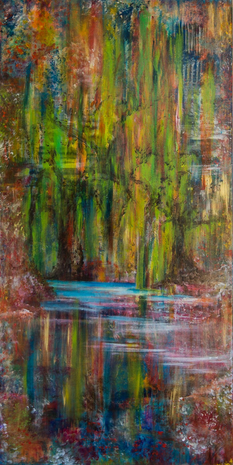 Gary Visconti - FANTASY-SWAMP- vertical colorful abstract painting For ...