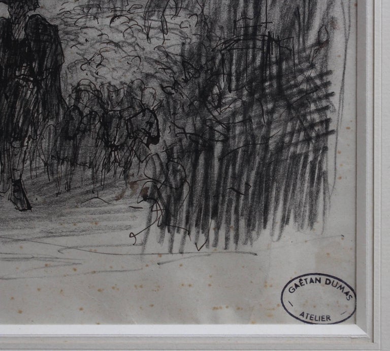 Gaêtan Dumas - Gaêtan Dumas, 'Study of Mountain Shepherds', Pencil and ...