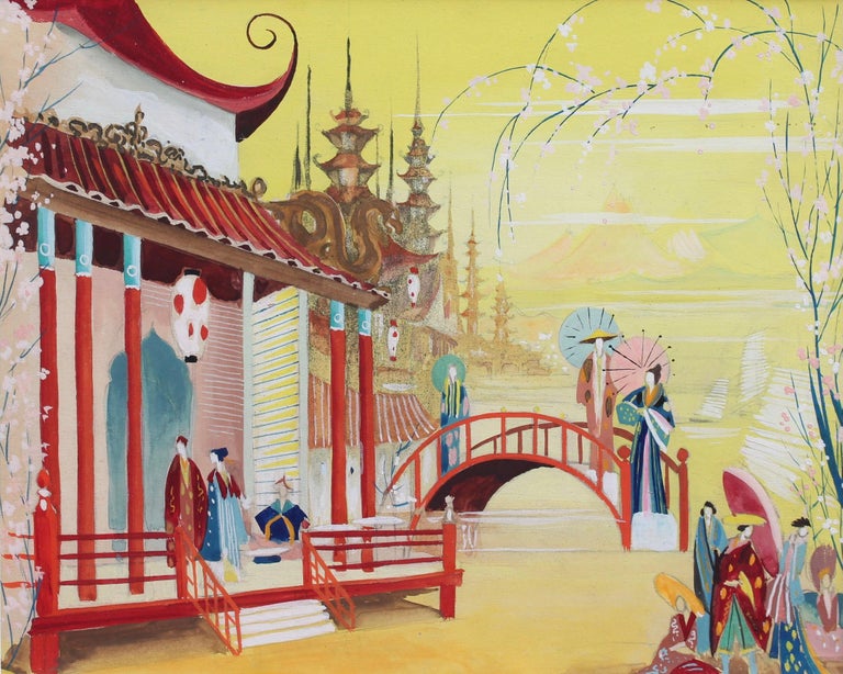 Unknown - 'Les fleurs de cerisier au Japon', école française En vente ...