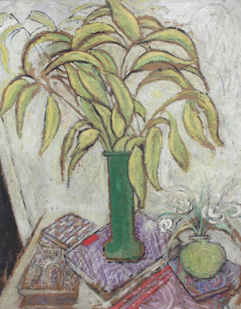 Juliette Roche-Gleizes - Still Life with Foliage and Books at 1stDibs