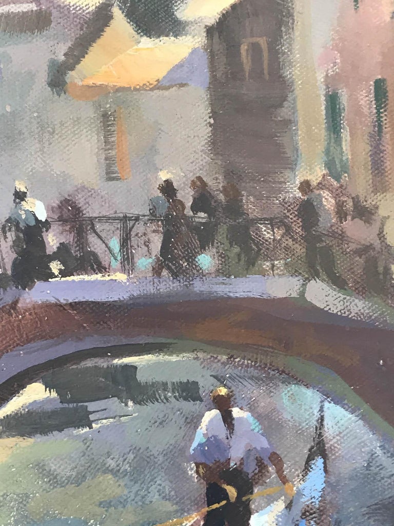 Trevor Waugh - Trevor Waugh, Venetian Canal, Venice, Original Oil ...