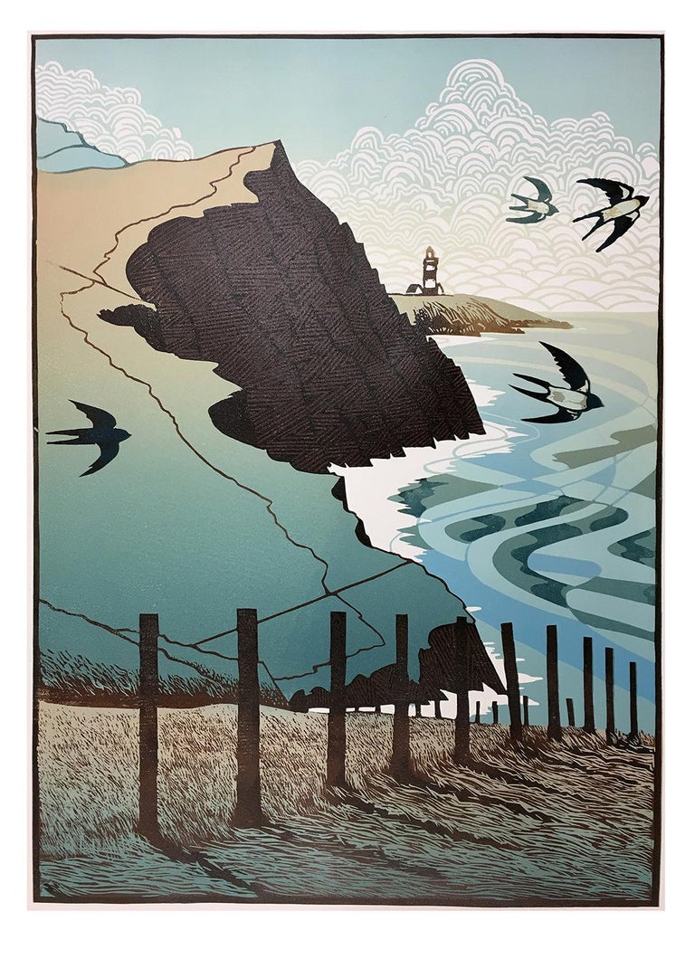 Ian Phillips - Ian Phillips, Coast Path, Limited Edition Seaside Print ...