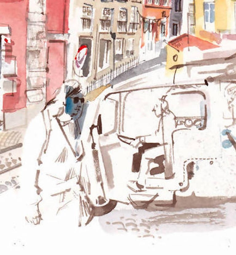 Gary Wing - Gary Wing, Lisbon Street, Original Architectural Painting ...