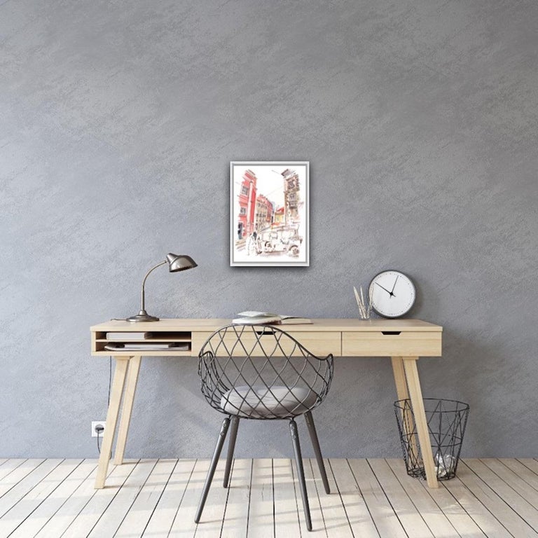 Gary Wing - Gary Wing, Lisbon Street, Original Architectural Painting ...