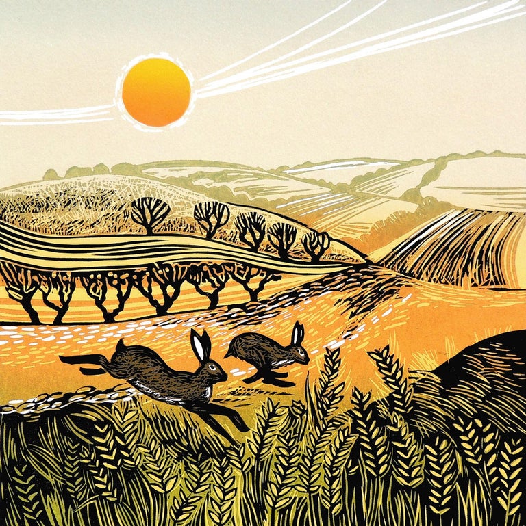 Rob Barnes - Rob Barnes, Giving Chase, Limited Edition Linocut Print ...