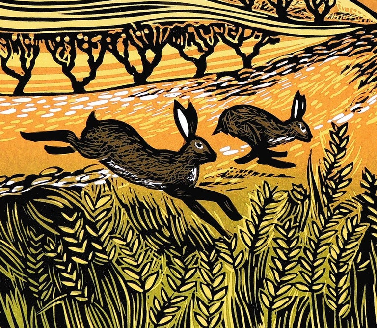 Rob Barnes - Rob Barnes, Giving Chase, Limited Edition Linocut Print ...