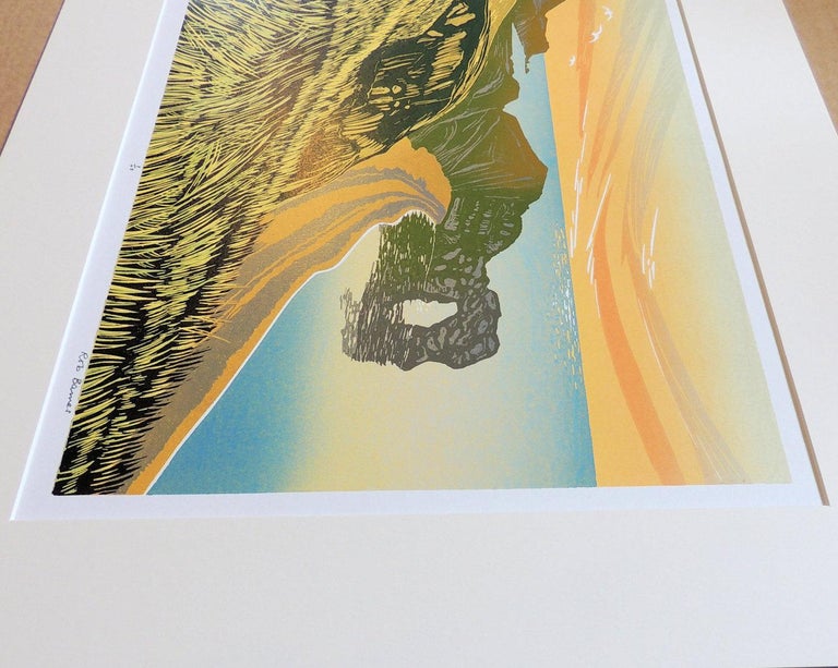 Rob Barnes - Rob Barnes, Durdle Door, Limited Edition Linocut Print ...