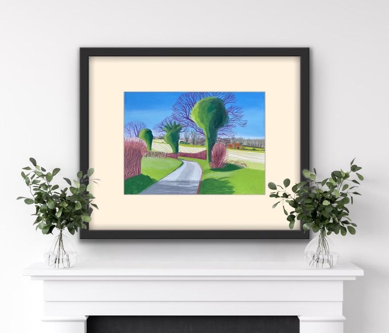 Cornelia Fitzroy - Heckingham, Towards the Barns David Hockney Style ...