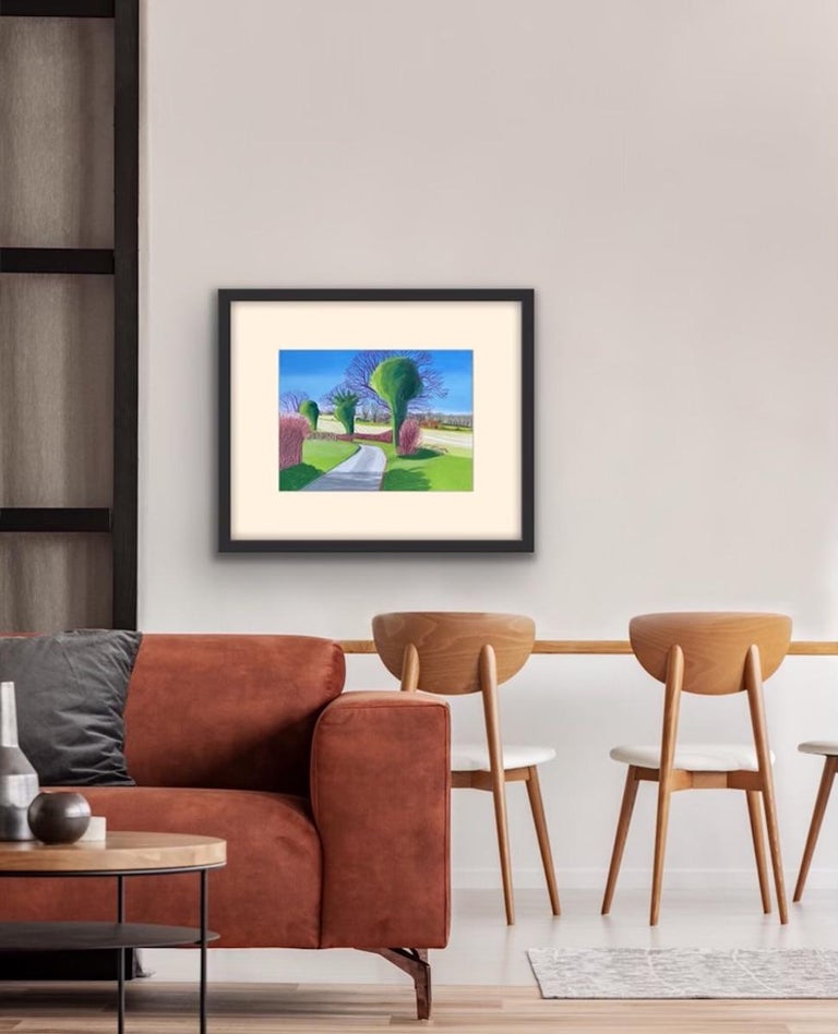 Cornelia Fitzroy - Heckingham, Towards the Barns David Hockney Style ...