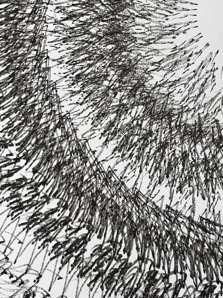 Nigel Bird - Flock 1, Abstract Expressionist Drawing, Contemporary ...
