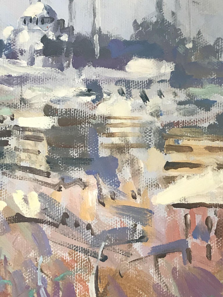 Trevor Waugh - Trevor Waugh, View of Istanbul, Original Oil Painting ...
