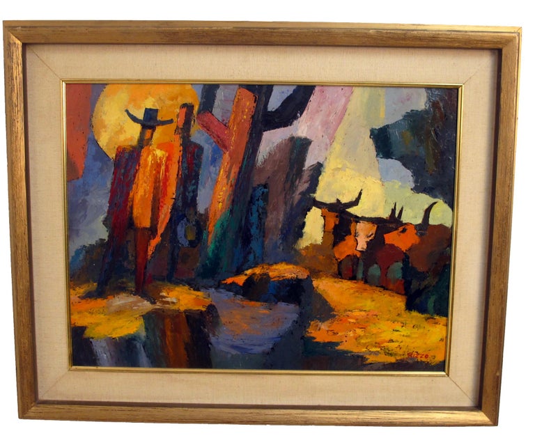 Anthony Rizzo - Abstract Western Landscape Painting by California ...