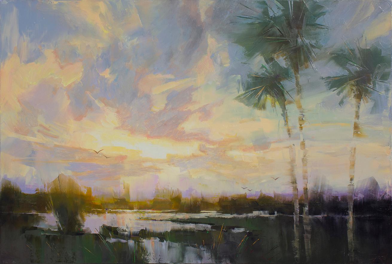 Ignat Ignatov - Sunny Afternoon at the Marsh by Ignat Ignatov, Framed ...