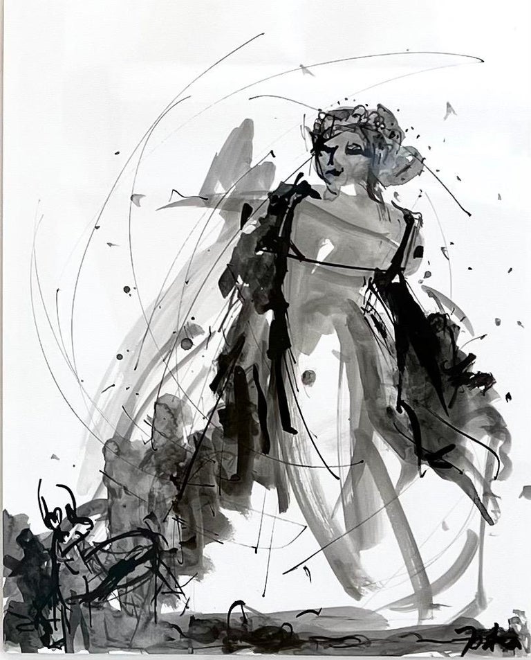 Gail Foster - Entrance II by Gail Foster Sumi Ink on Paper Framed ...