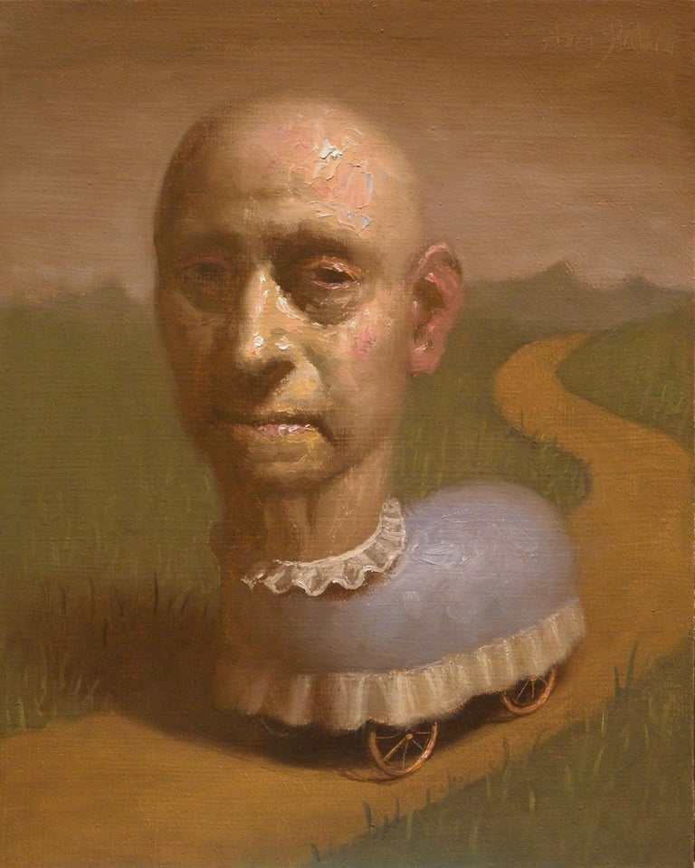 Avery Palmer - Long Journey, Avery Palmer, Oil on board, pop surreal ...