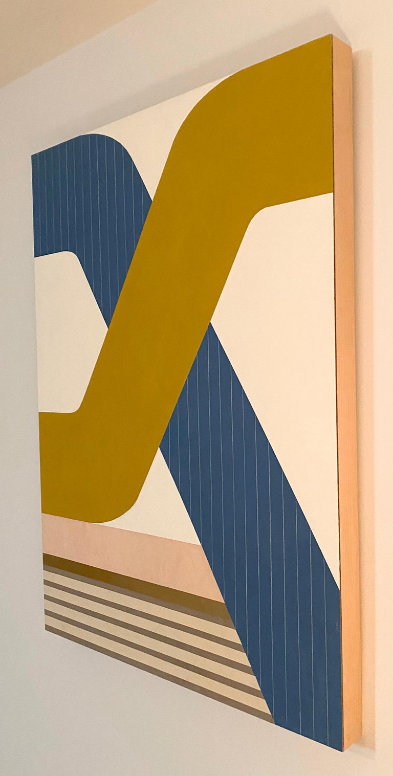 Kazaan Viveiros - Pinstripe Cross, striking modern geometric abstract ...