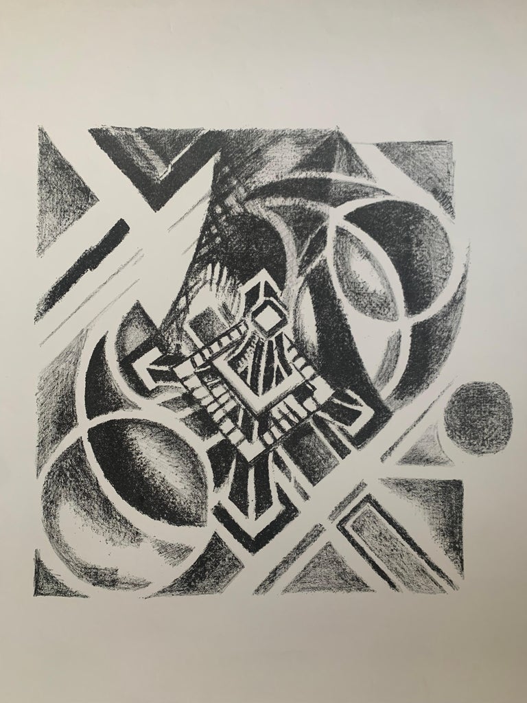 Robert De Launay - Lithograph Robert Delaunay - Paris, aerial view of ...