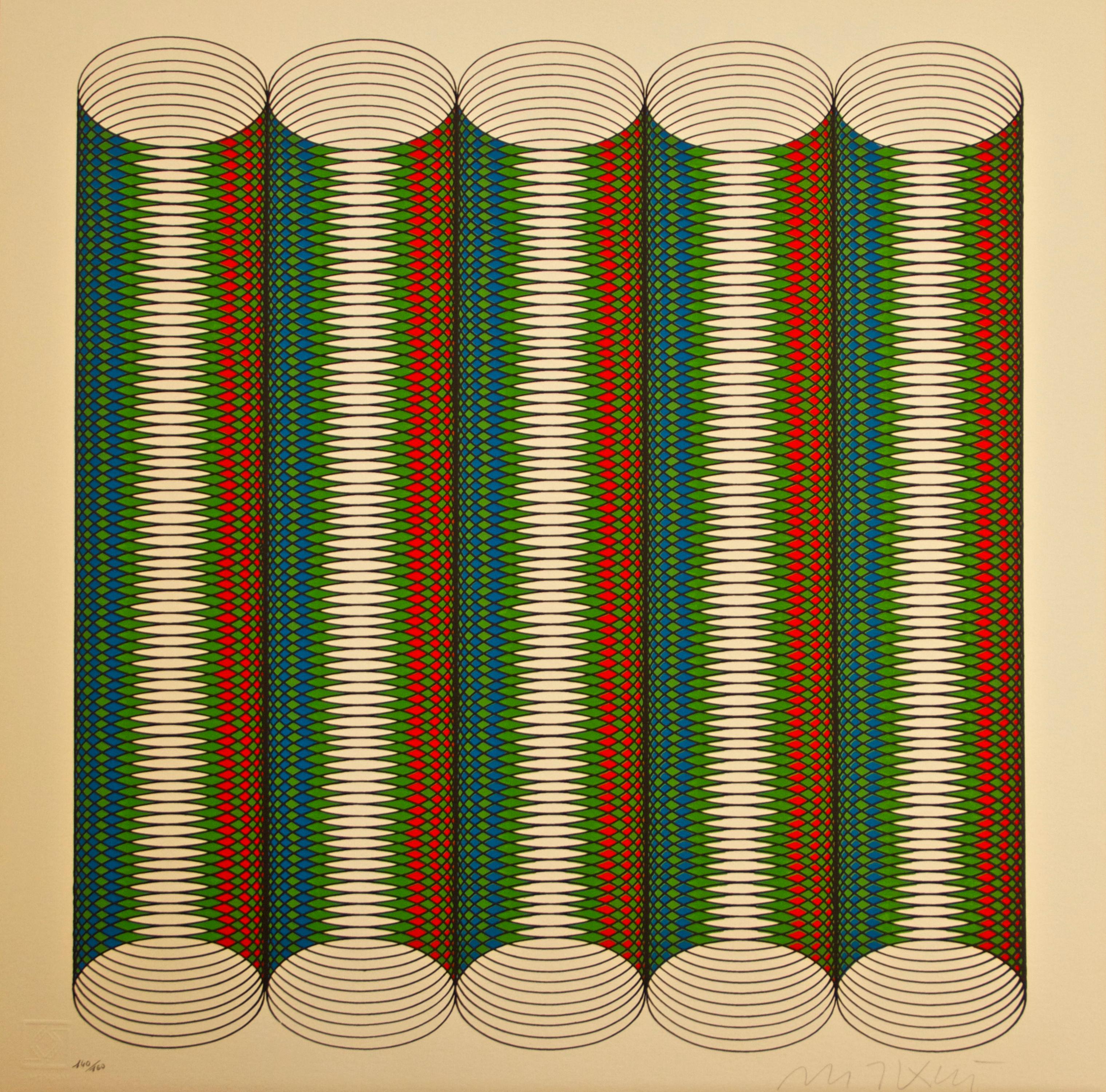 Miroslav Sutej - Circles - Original Silkscreen by Miroslav Sutej - 1972 ...