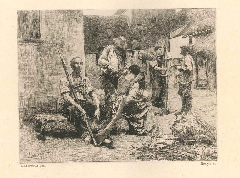 August Mongin - The Reaper's Salary - Original Etching After Léon ...