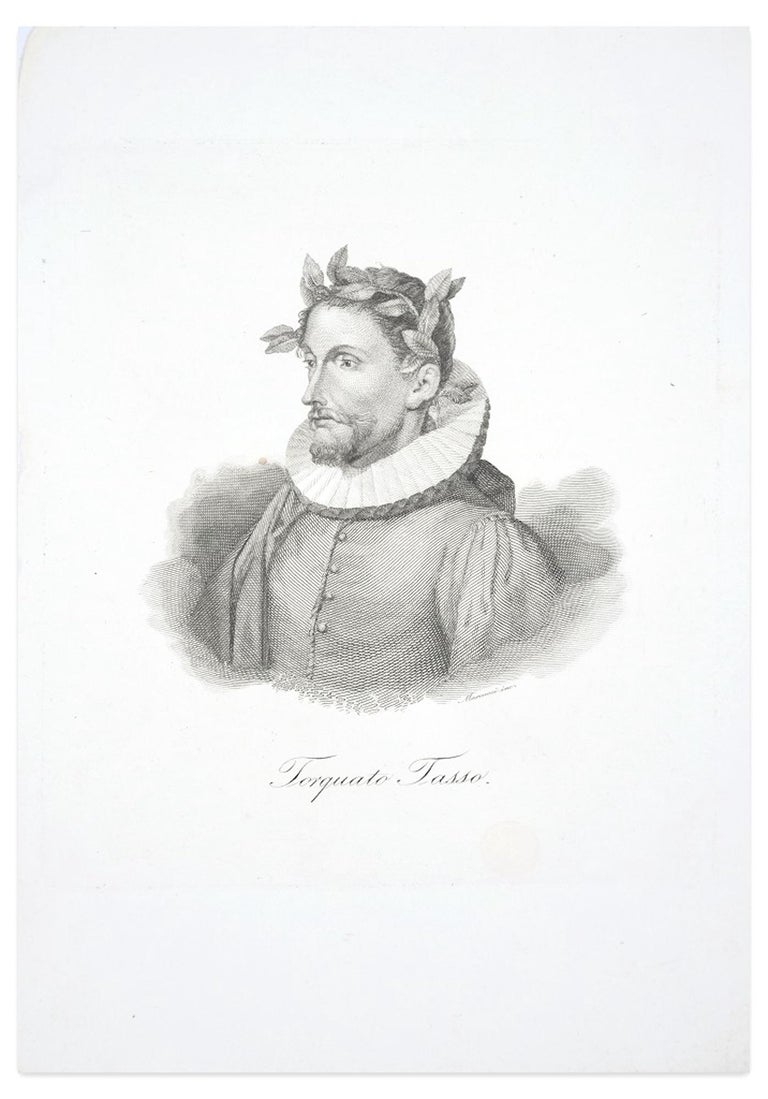 Giuseppe Marcucci - Torquato Tasso - Black and White Etching by G ...