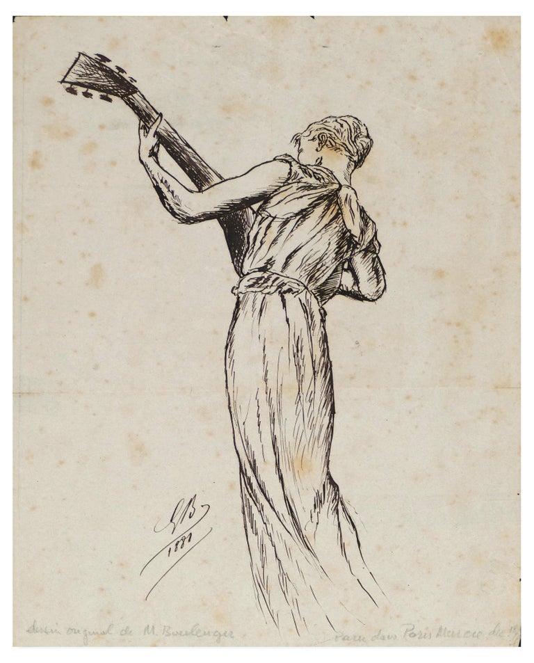 Gustave Clarence Rodolphe Boulanger - Playing Woman - Original China ...