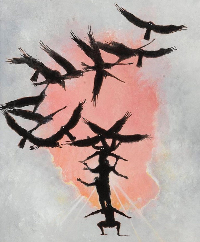 John Ratner - Crow - Oil on Canvased Cardboard by John Ratner - 1991 ...