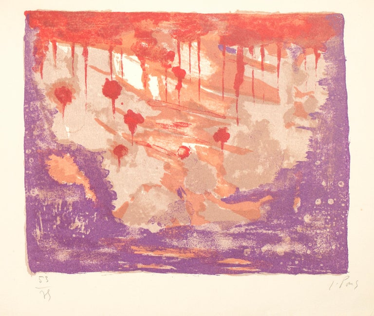 Jean Pons - Réflexion - Original Lithograph by Jean Pons - 1963 at 1stDibs