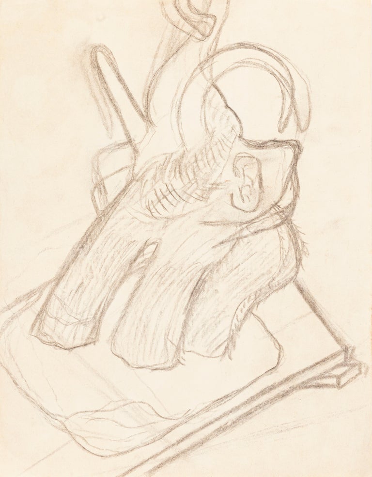 Jean Delpech - Elephant - Charoal Drawing by J.-R. Delpech - Mid 20th ...
