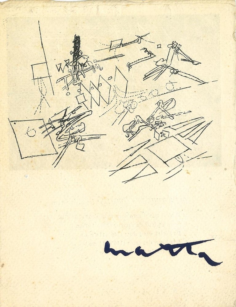 Roberto Matta - Rare Vintage Exhibition Leaflet - R.S. Matta - Galerie ...