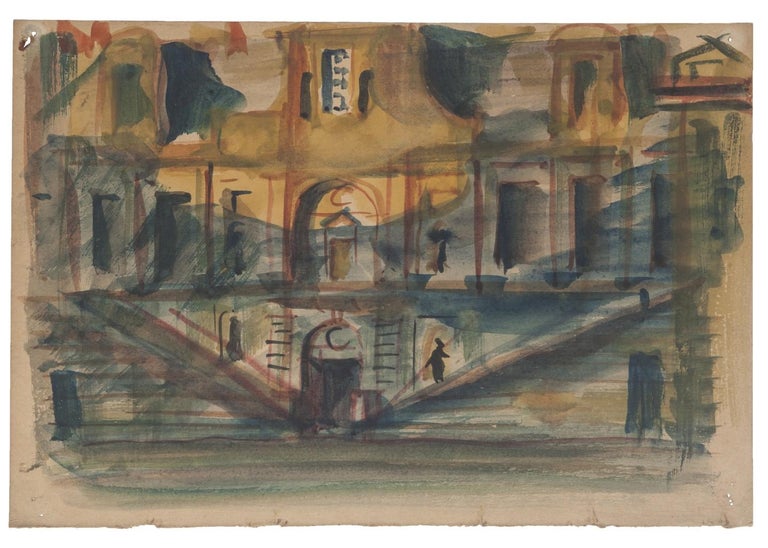Jean Delpech - Scenography - Original Drawing - 1960s For Sale at 1stDibs