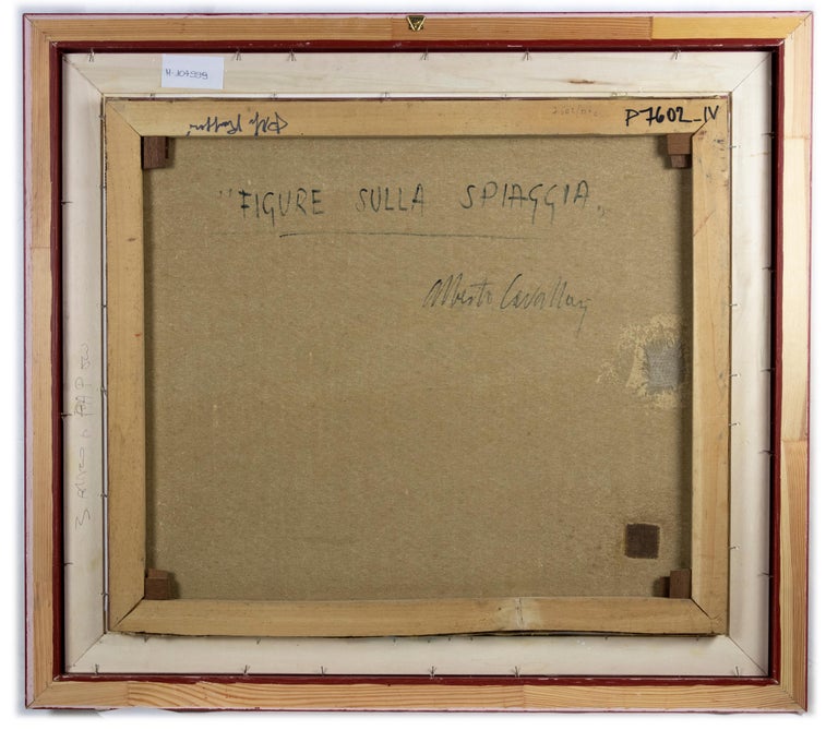 Alberto Cavallari - Figures on the Beach - Oil on Canvas by Alberto ...