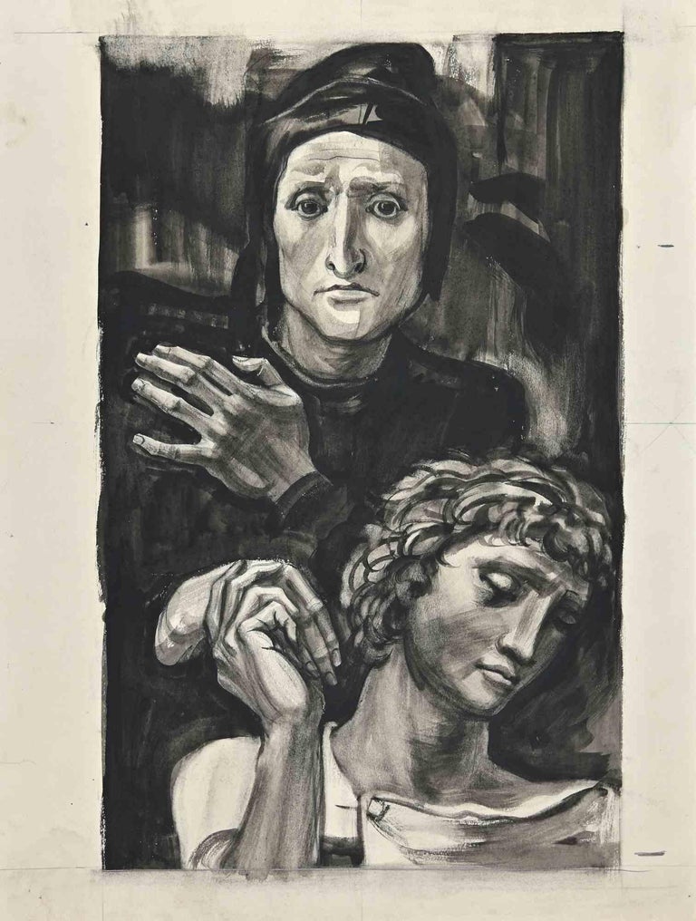 Albert Decaris - The Compassion - Drawing - Early 20th Century For Sale ...