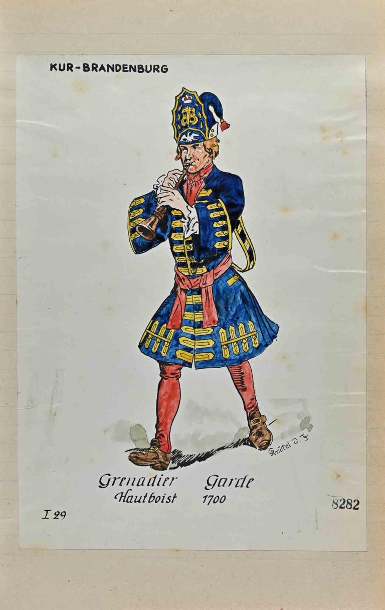 Herbert Knotel - Grenadier Guards in Kur-Brandenburg in 1700 - Drawing ...