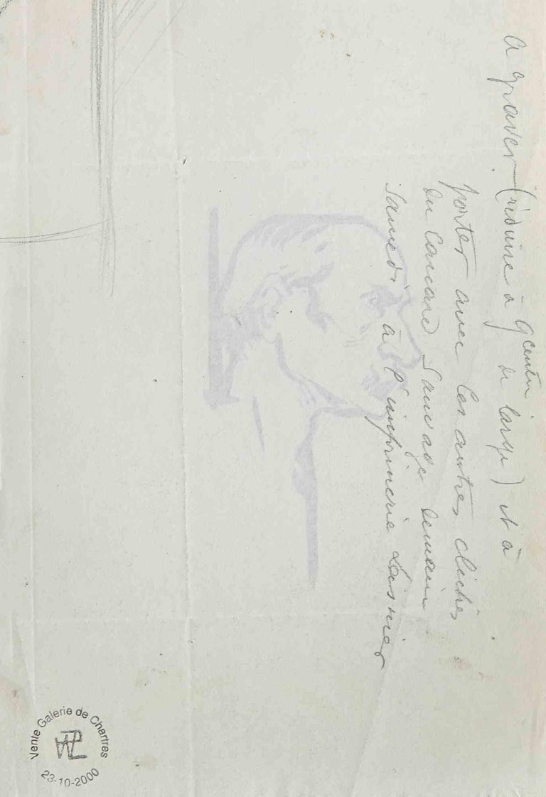 Hermann Paul - Portrait - China Ink Drawing by Hermann Paul - Early ...