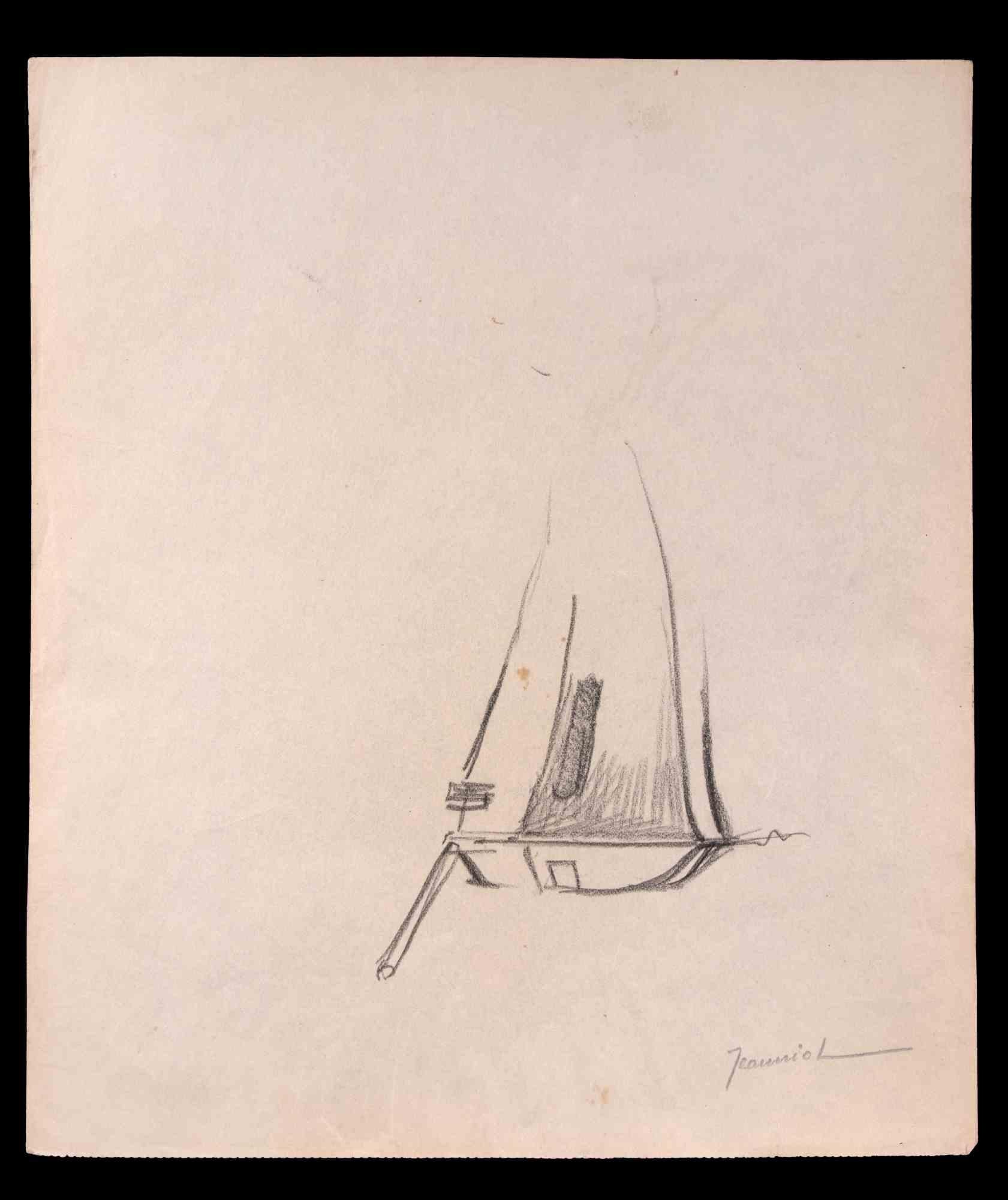 Pierre Georges Jeanniot - Figures - Drawing in pencil By Pierre Georges ...