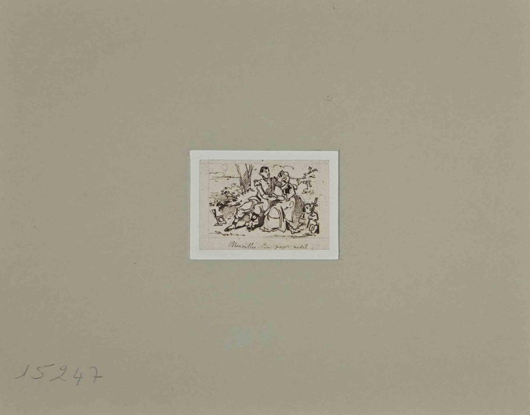 Hippolyte Bellangé - Figure - Original Drawing in China ink by ...