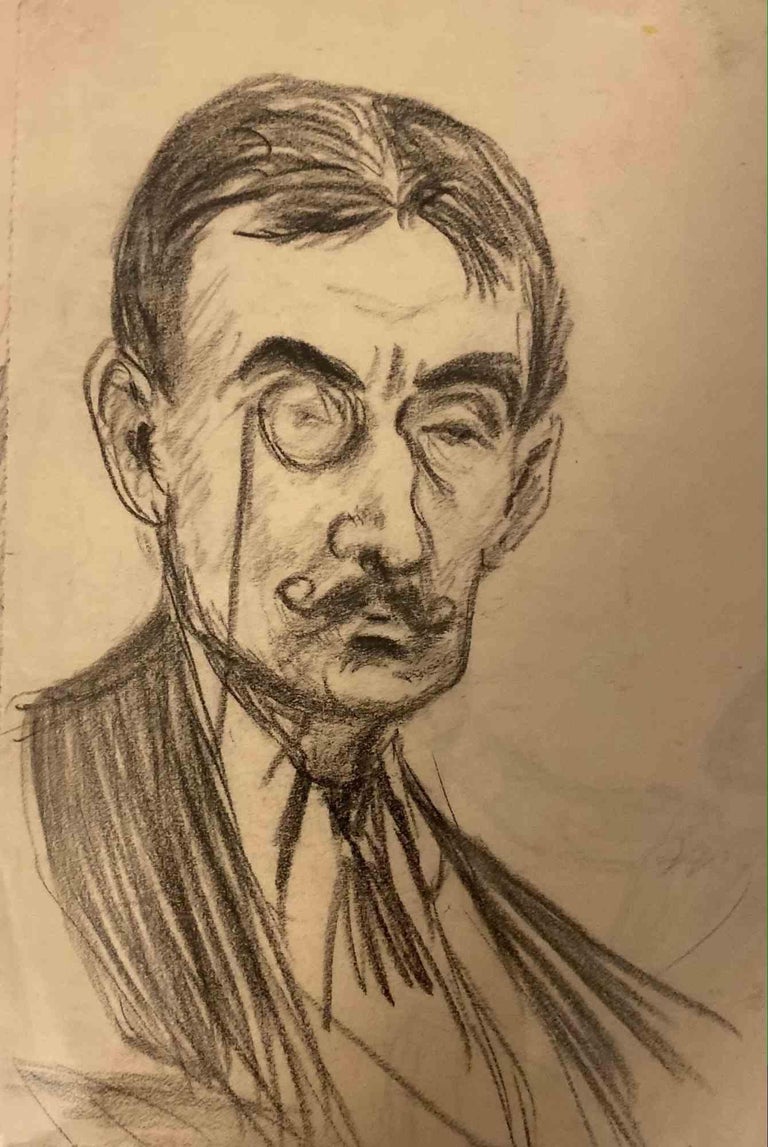 Unknown - Portrait - Dessin original - Milieu du XXe siècle en vente ...