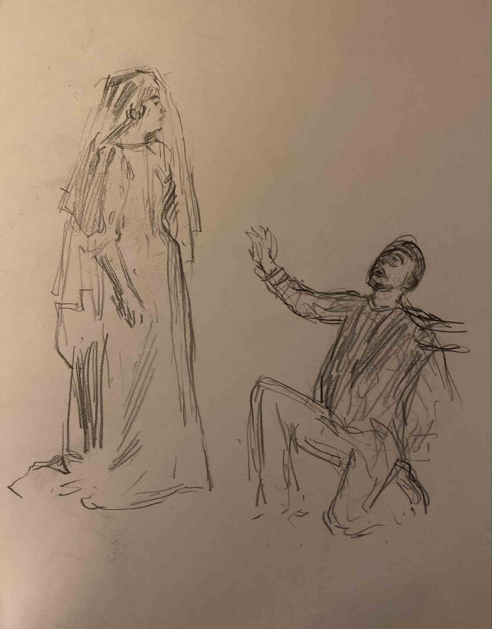 Charles Paul Renouard - The Proposal - Drawing by Paul Renouard - Early ...