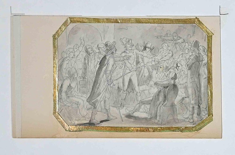 Jules David - The Final Decision's Night - Original Drawing by Jules ...