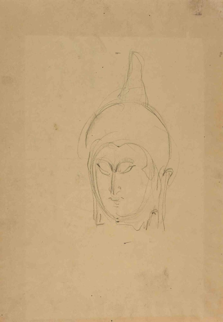 Gustave Bourgogne - The Pastoral Scene - Pencil and Watercolor Drawing ...