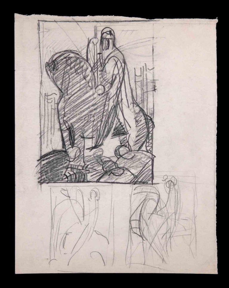 Sketches - Drawing attr. to Auguste Leroux - Mid 20th Century For Sale ...