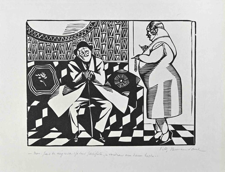 Hermann Paul - The Wait - Original Drawing by Hermann Paul - Early 20th ...