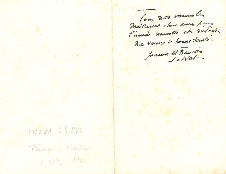 Francois Salvat - Happy New Year 1973 - Drawing by François Salvat ...