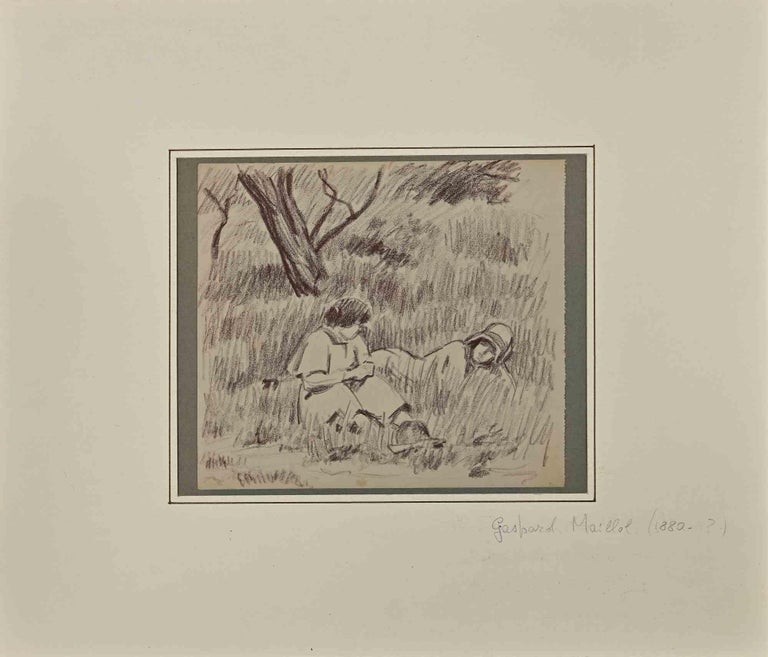 Gaspard Maillol - The Outing - Drawing by Gaspard Maillol - Early 20th ...
