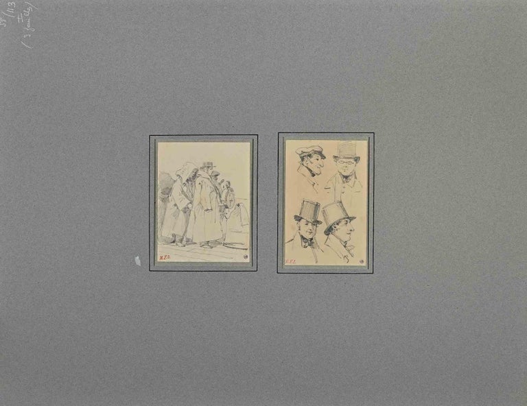 Léon Morel-Fatio - Portraits - Drawing by Léon Morel-Fatio - 19th ...