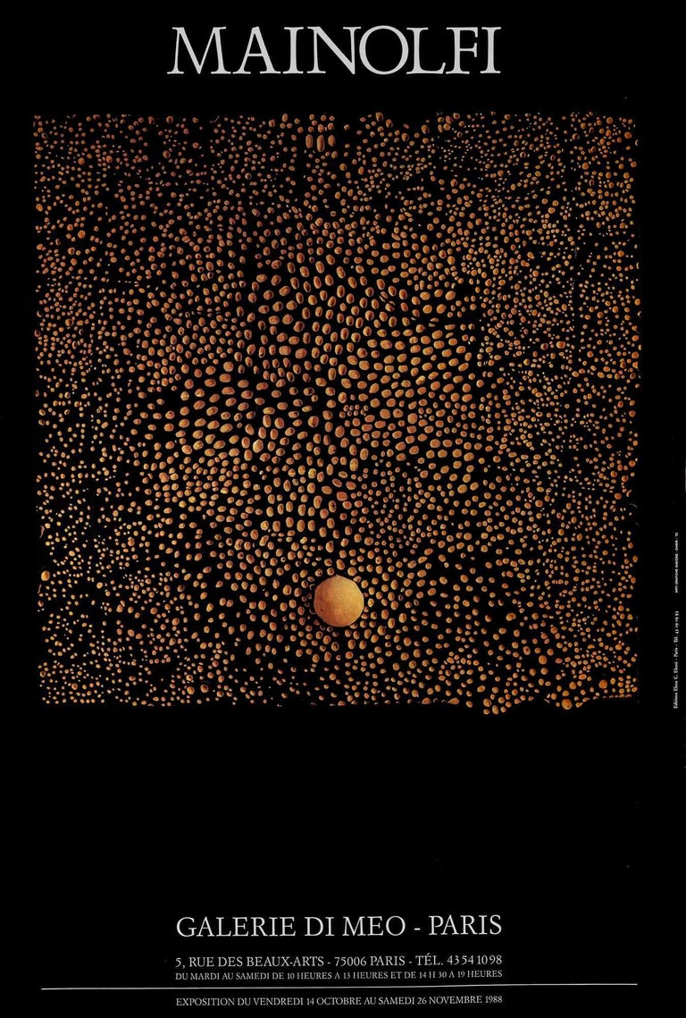 Mainolfi - Galerie Di Meo, Paris - Vintage Poster - 1988 For Sale at ...